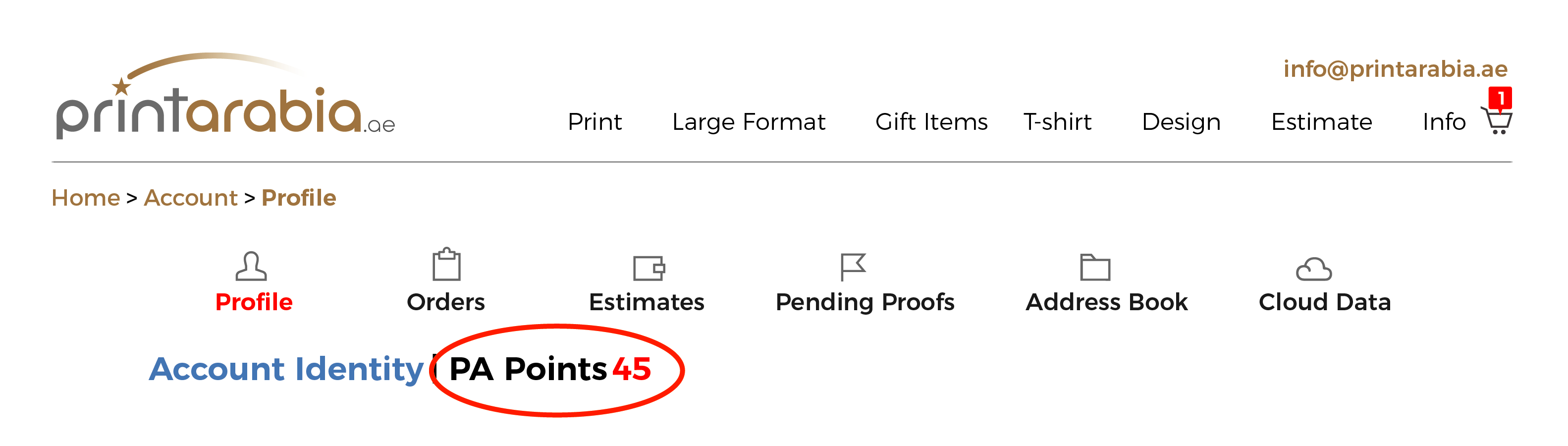 Print Arabia Points - Getting rewarded is easy. Spend more to earn more!